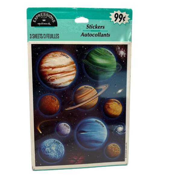 Hallmark | Design | Vintage Hallmark Stickers The Planets Solar System ...